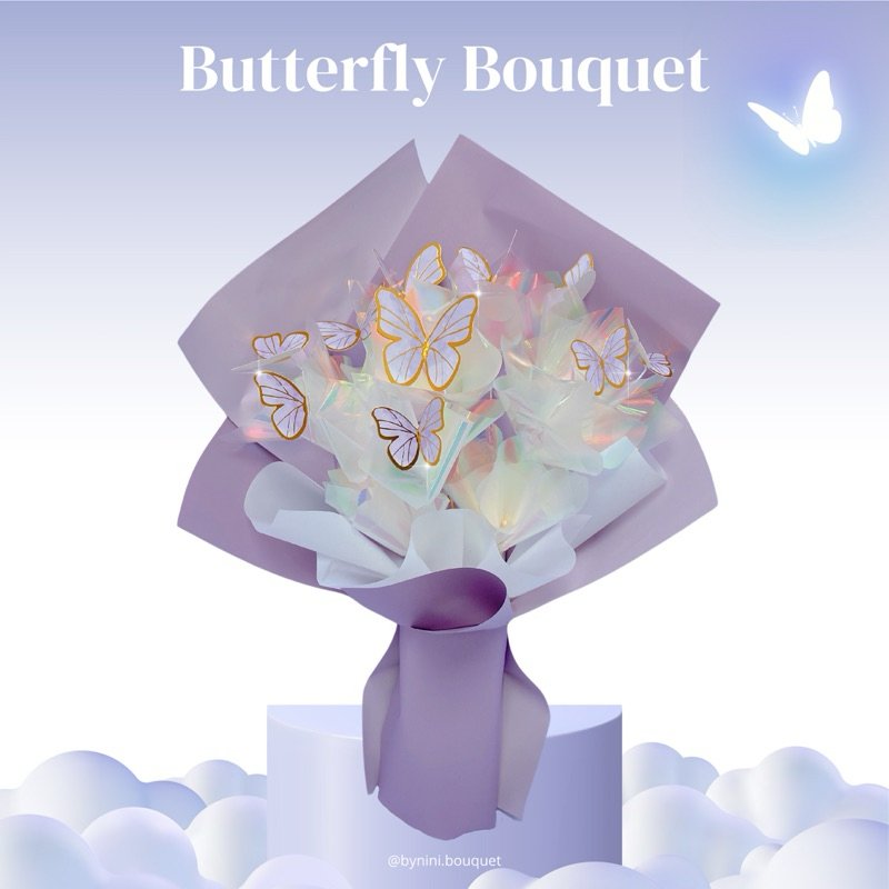 Butterfly Bouquet (chenille/pipe cleaners) | Shopee Malaysia