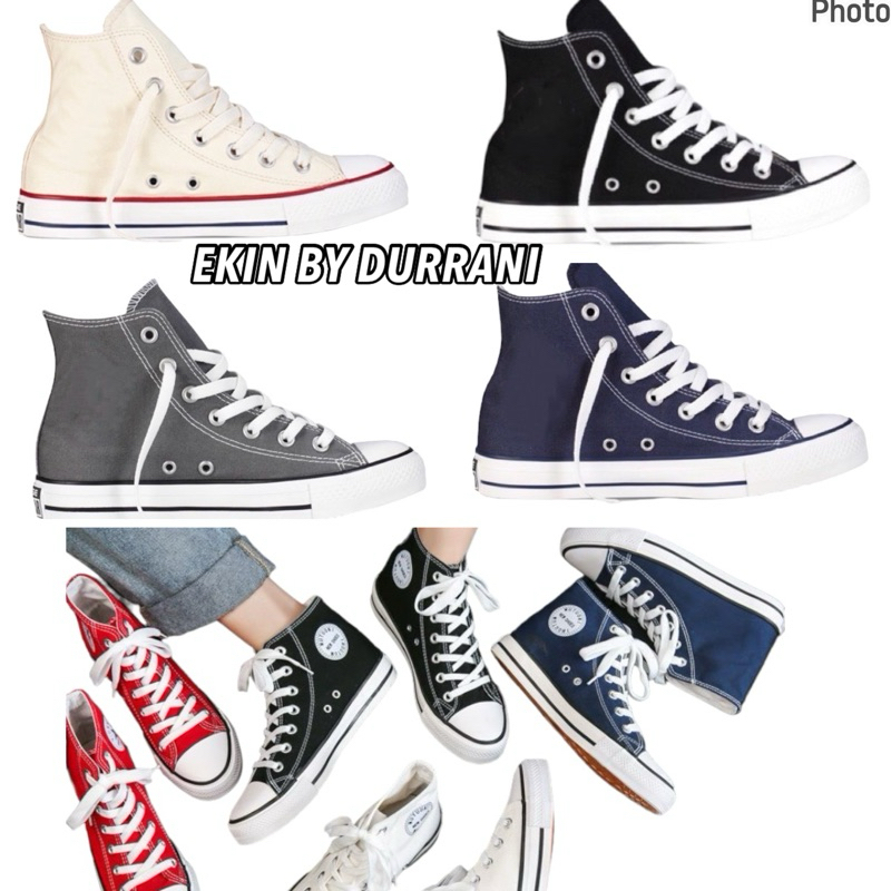 KASUT SNEAKER CANVAS HIGH CUT WOMEN MEN SNEAKERS SHOES READY STOCK ...