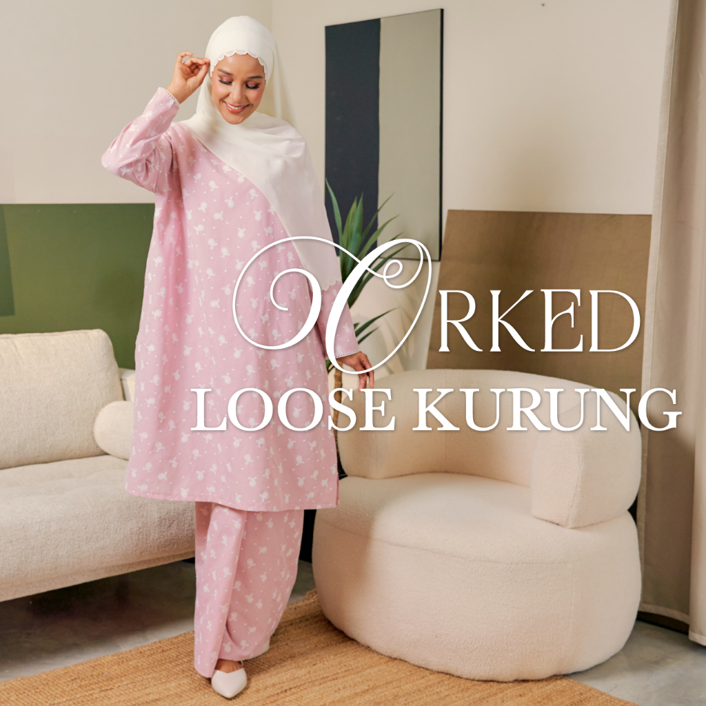 UMMA Orked Loose Kurung Bakawali Raya 2024 | Shopee Malaysia