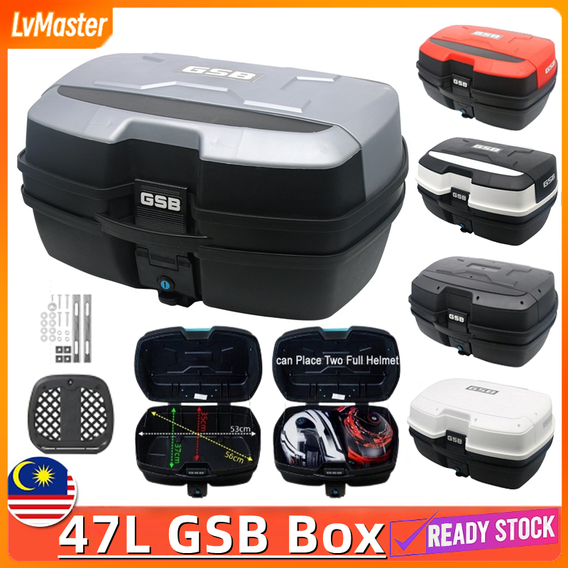 47L Box GSB Top Box Motorcycle Box Motor Lc 135 Extra Trunk Waterproof ...