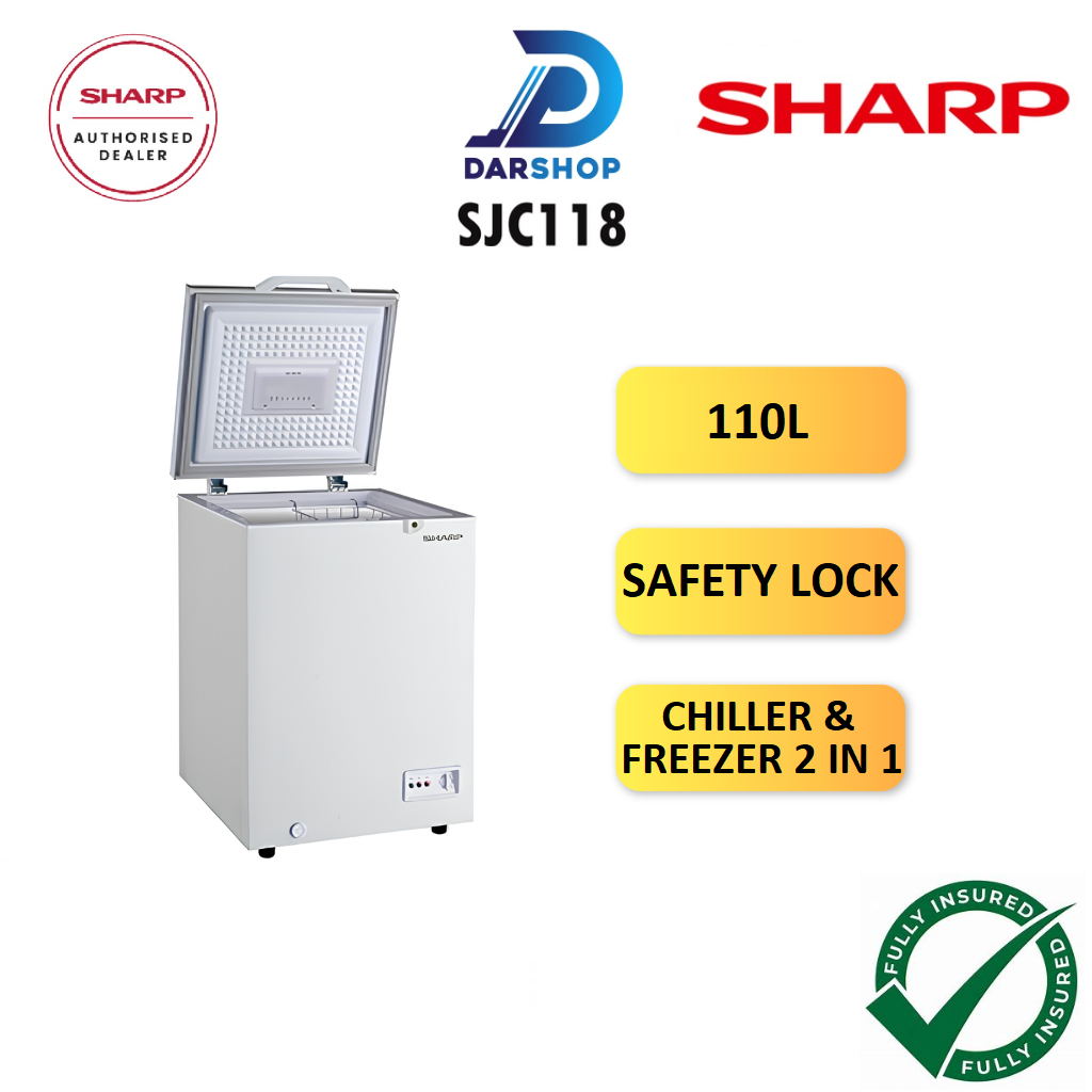 Sharp Mini Chest Freezer 110L Peti Freezer Murah Deep Freezer Mini Peti ...