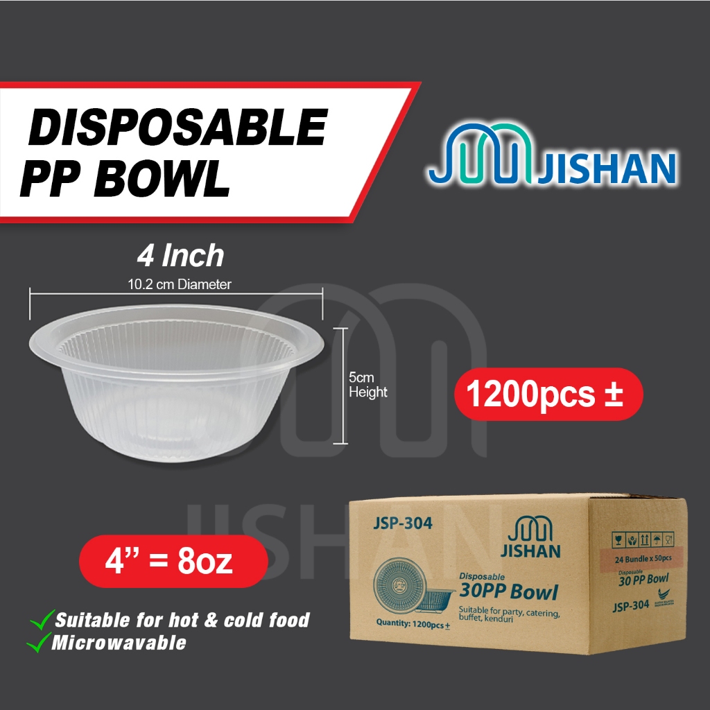 [CTN] CHEAPEST 4/5/6" Plastic Bowl / PP Disposable Microwavable Hot ...