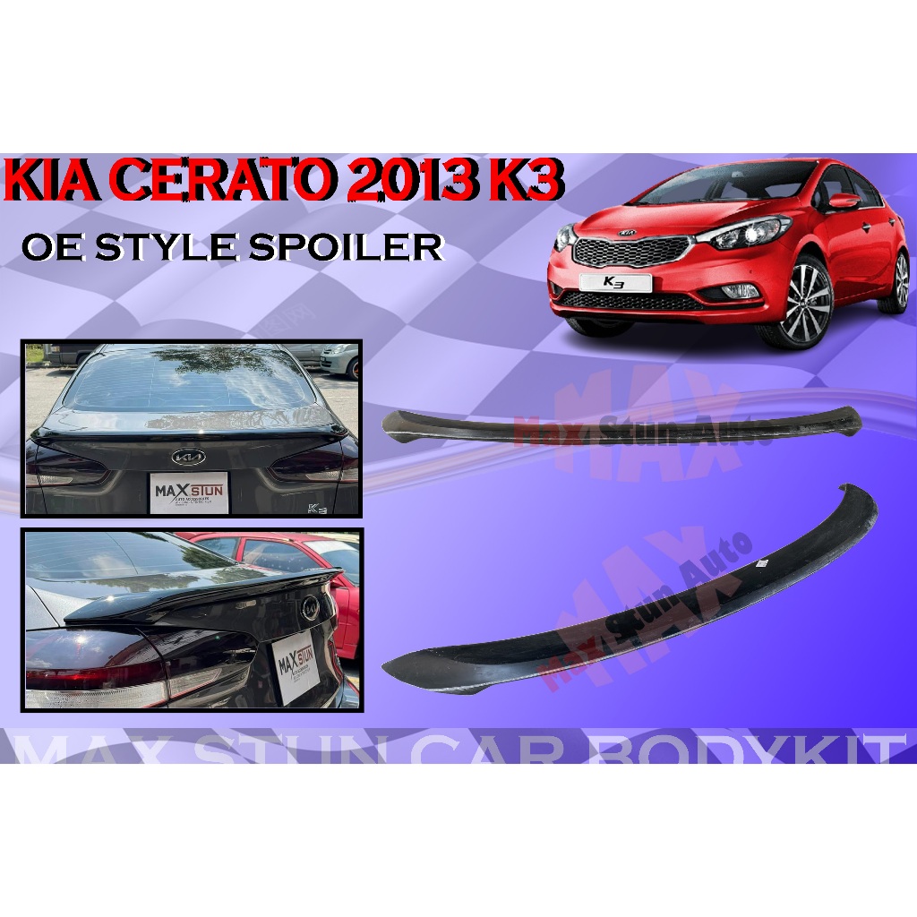 KIA CERATO K3 OE STYLE SPOILER REAR STYLE SOILER GLASS SPOILER TOP ...