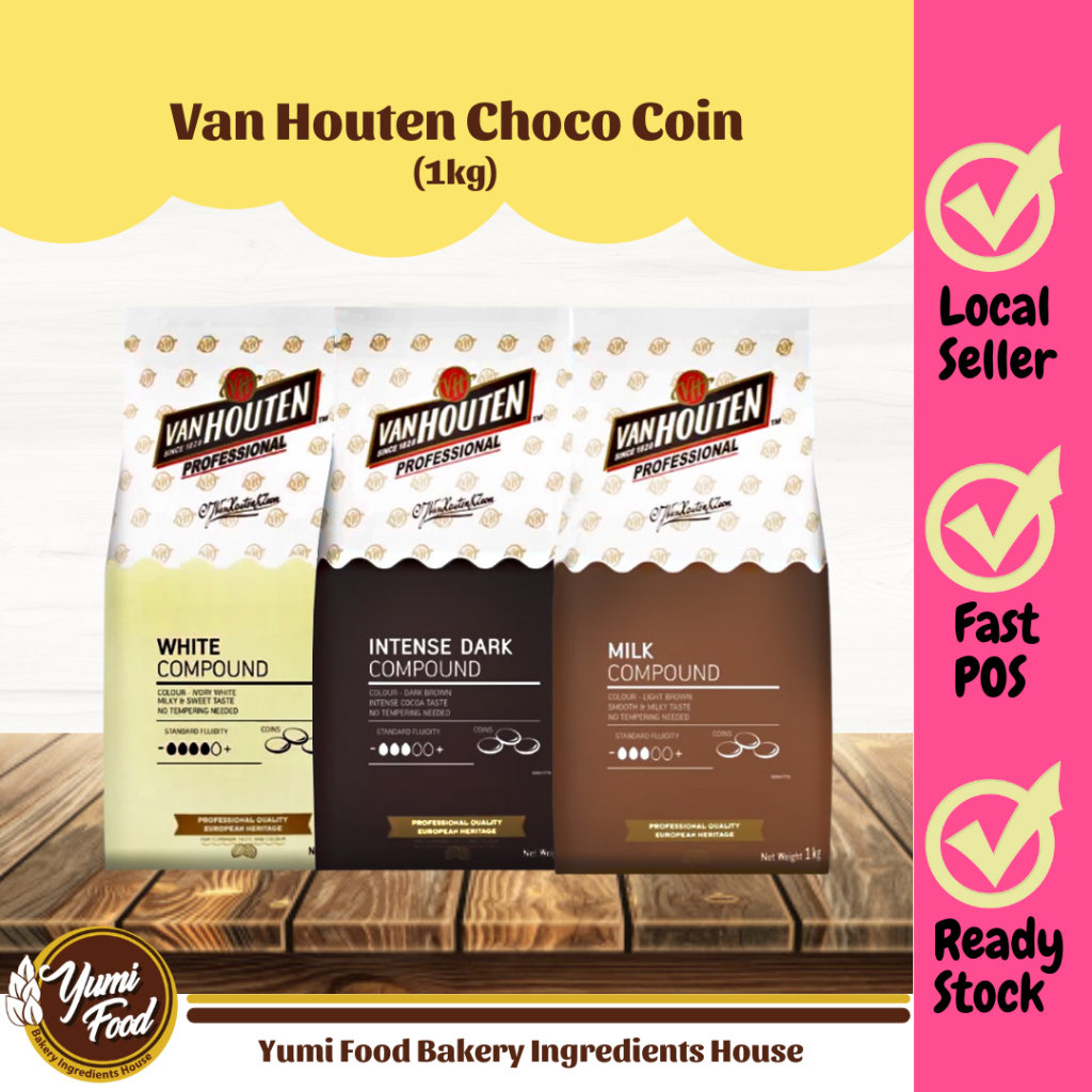 [READY STOCK] HALAL Van Houten Chocolate Coins (Dark/Milk/White)/ Coklat Coins | Shopee Malaysia