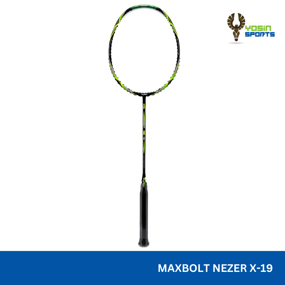 MAXBOLT NEZER X19 Badminton Racket + Free String & Grip (UNSTRUNG ...