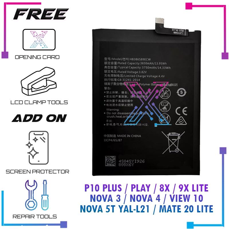 Battery For Honor PLAY/Honor 8X/Honor 9X Lite/Honor View 10/P10 Plus ...