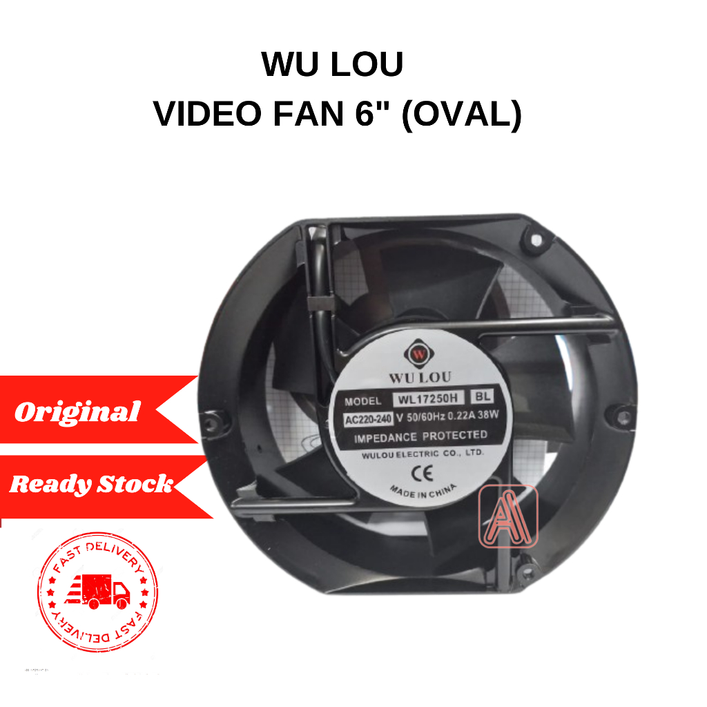 6" inch Video Fan AC 220-240V / 0.22A / 38W Ball Bearing Cooling Fan ...