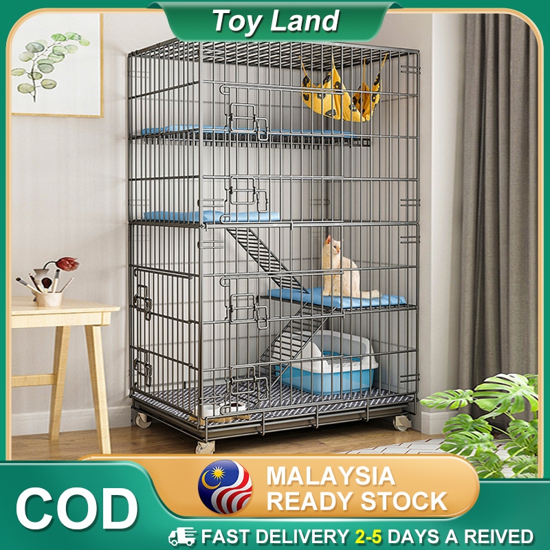 COD Cat Cage Large Sangkar Kucing Besar 2/3 /4 Level Pets Cages Cat ...