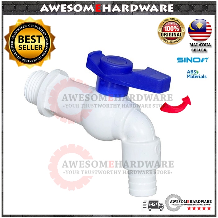 PVC07 1/2" PVC WATER TAP BIB TAP PVC TAP WITH BLUE HANDLE PILI AIR ...