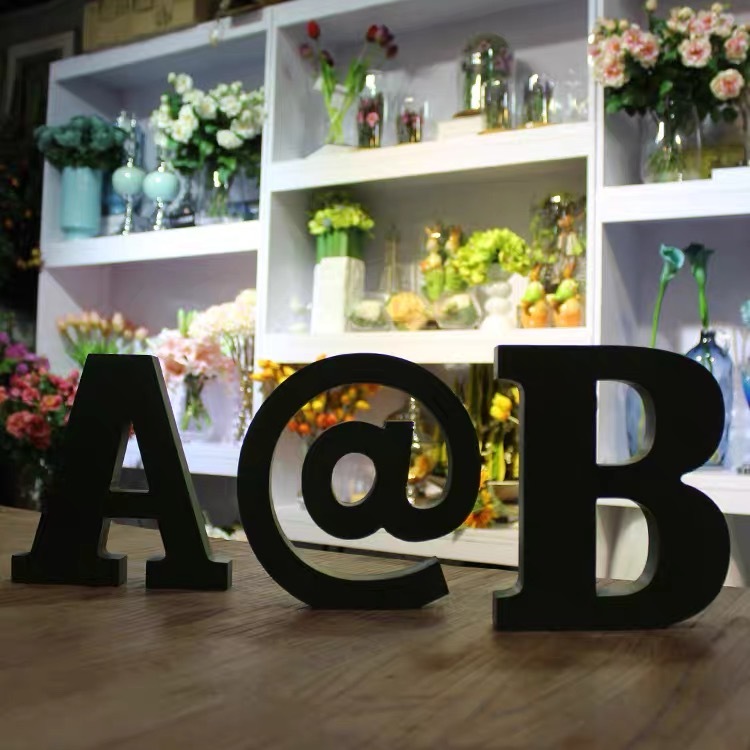 Black H8cm Waterproof Alphabet ABC Letter Box Huruf Hiasan Dinding ...