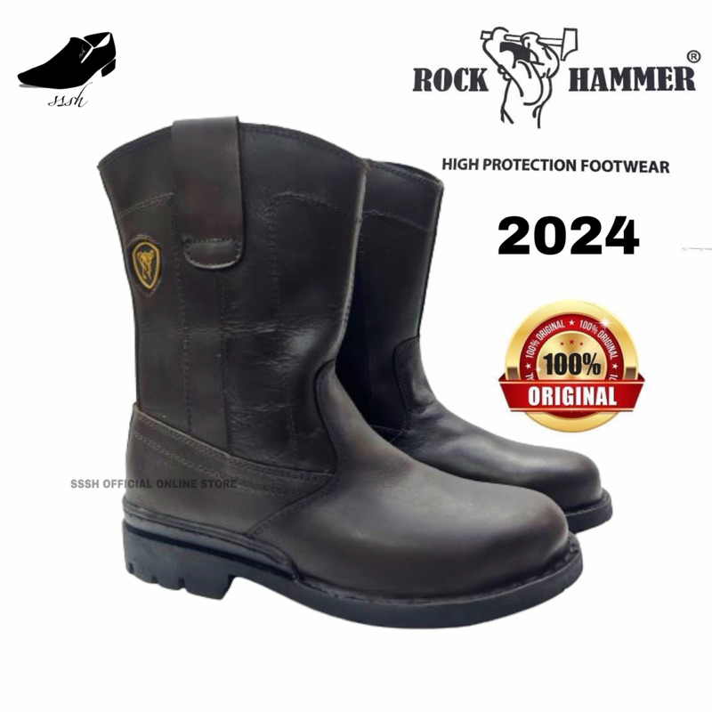 Original New design 2024 Rock Hammer Safety Boot High Cut Leather Safety Boot 999 | Shopee Malaysia