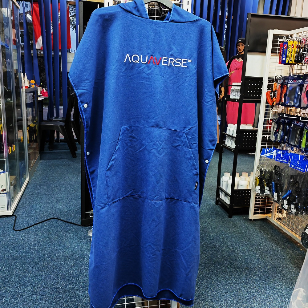 Aquaverse Quick Dry Microfiber Poncho with Hood for Scuba Diving Snorkeling Swimming Surfing ...