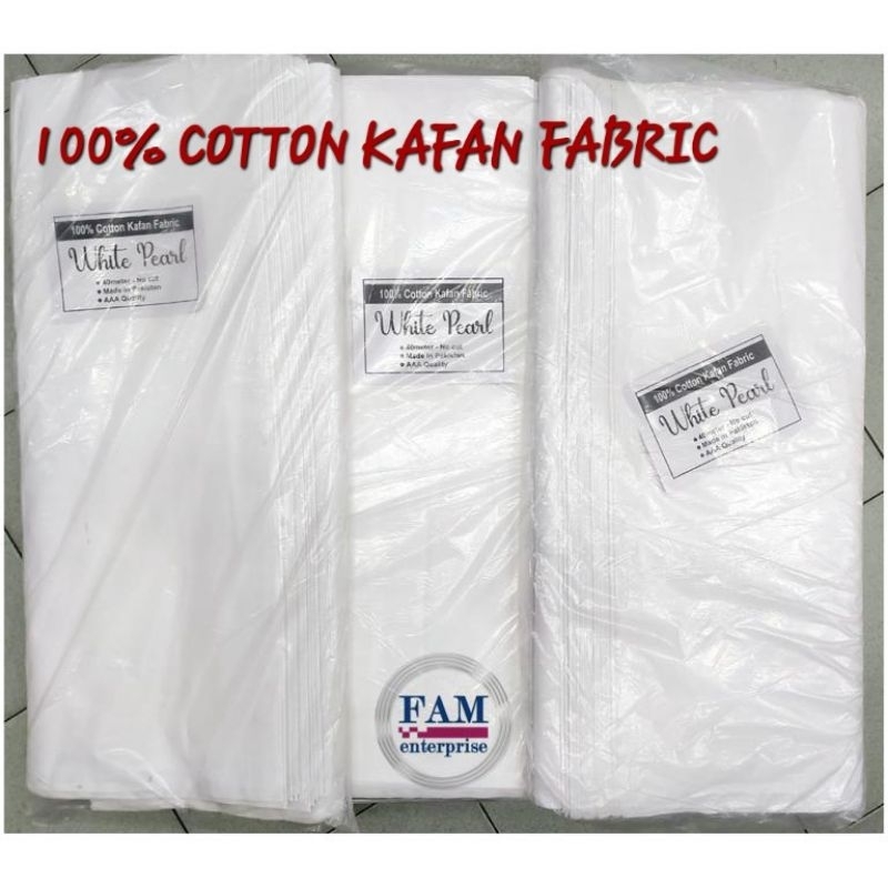 KAIN PUTIH COTTON (Jualan Meter)/ KAIN KAFAN BIDANG 60 inches (Jualan ...