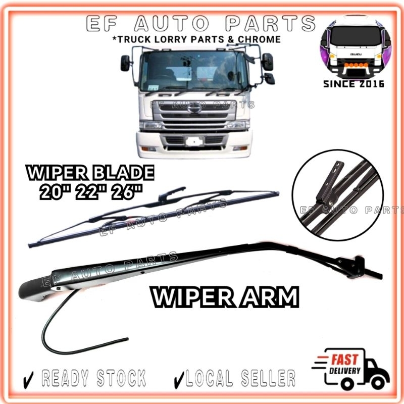 HIGH QUALITY HINO PROFIA WIPER ARM WITH NOZZLE WIPER BLADE 20" LORRY ...