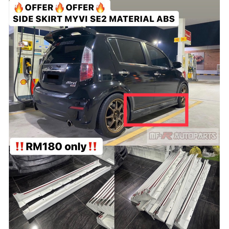 ‼️OFFER‼️SIDE SKIRT PERODUA MYVI SE1 SE2 MATERIAL ABS | Shopee Malaysia
