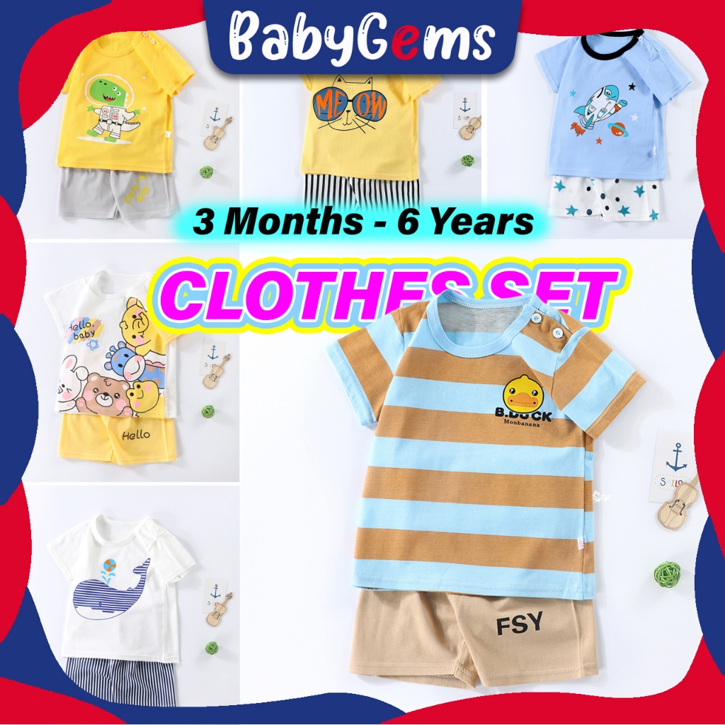 BABYGEMS Baju Baby Newborn Baby Clothing Set Baju Baby Boy Girl Newborn ...