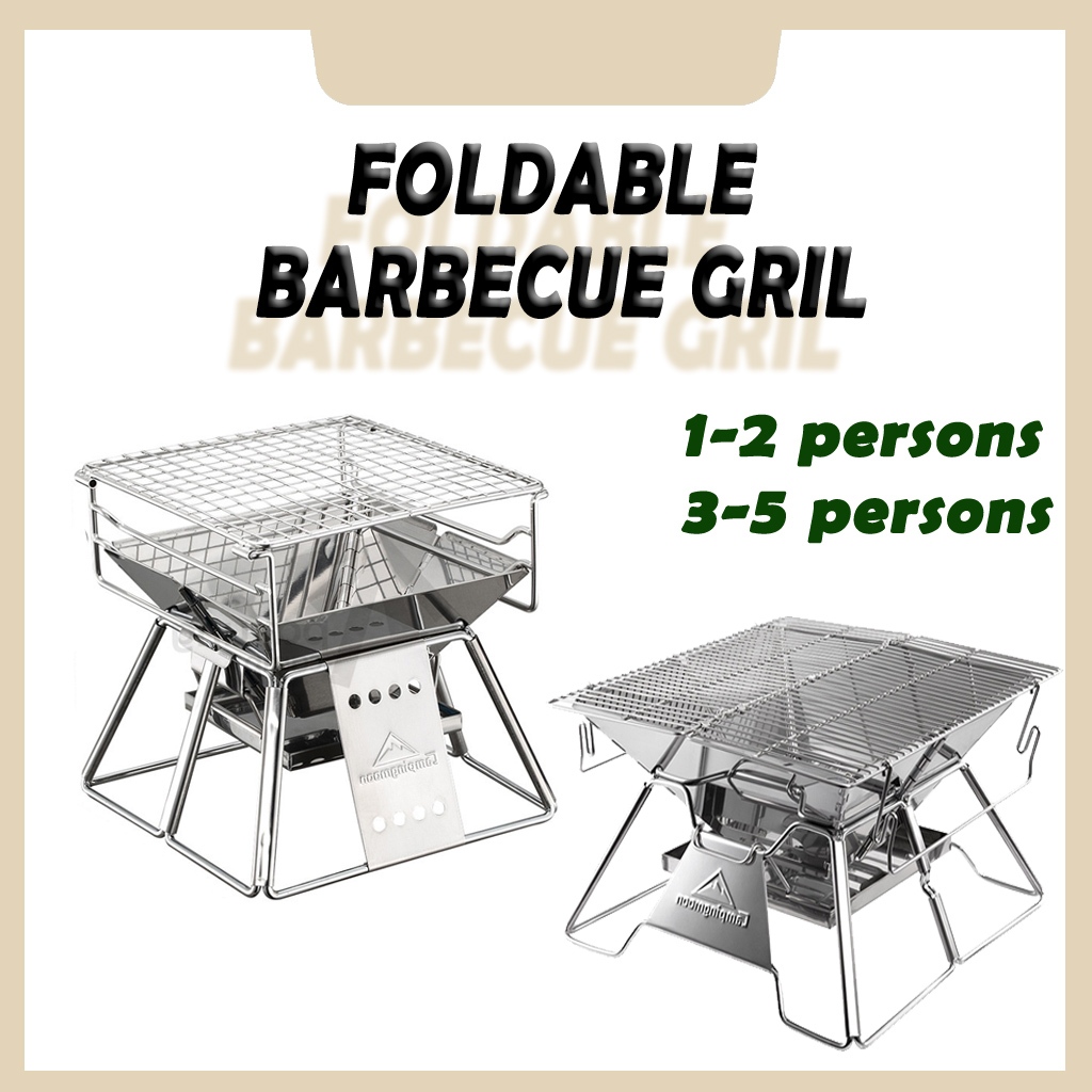 CAMPINGMOON Piknik Pemanggang Barbekyu Foldable Stainless Steel ...