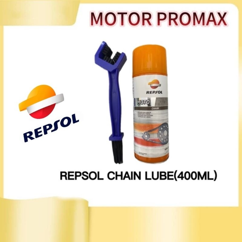 REPSOL CHAIN LUBE MINYAK RANTAI 400ML AJI RACING DID SSS RK RKM ...