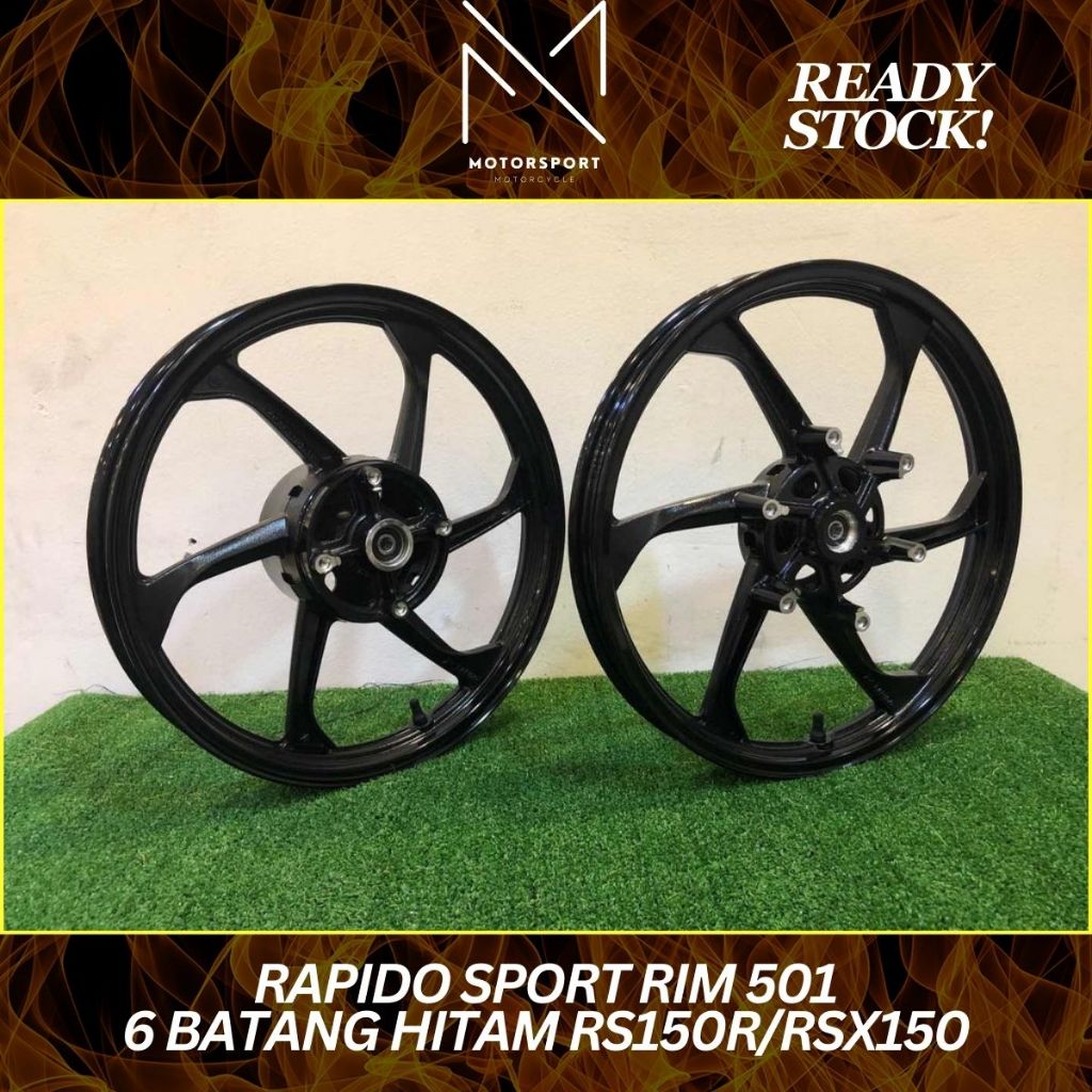 RAPIDO RS150 SPORT RIM 6LEG/ENKEI/608 FOR RS150R RSX RS X PNP(DEPAN 6 ...