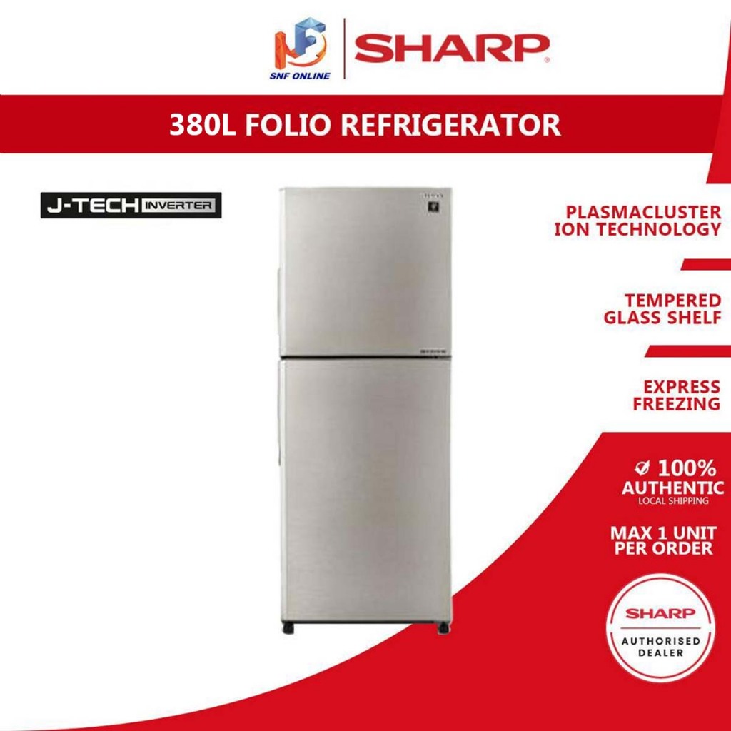 Sharp Peti Sejuk 2 Pintu - 380L Refrigerator Inverter SJ3822MSS ...