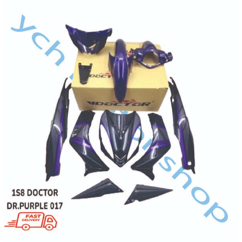 YAMAHA LC135 LC 135 135LC 135 LC V1 SPARK BLACK HITAM PURPLE RXZ DOXOU OEM BODY COVER SET ...