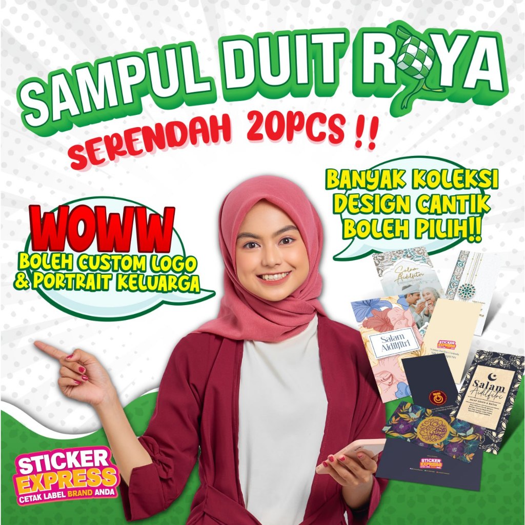 Sampul Duit Raya FREE DESIGN BORONG 600pcs Money Packet Design Custom ...