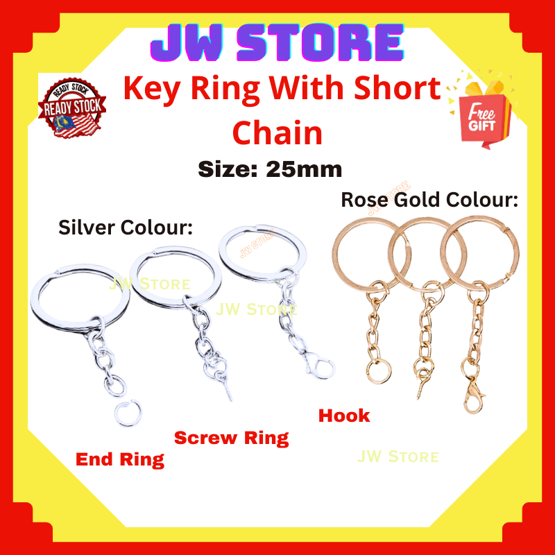 DIY Key Rings Keychain Ring Holder Keychain Head Keychain Split Ring ...