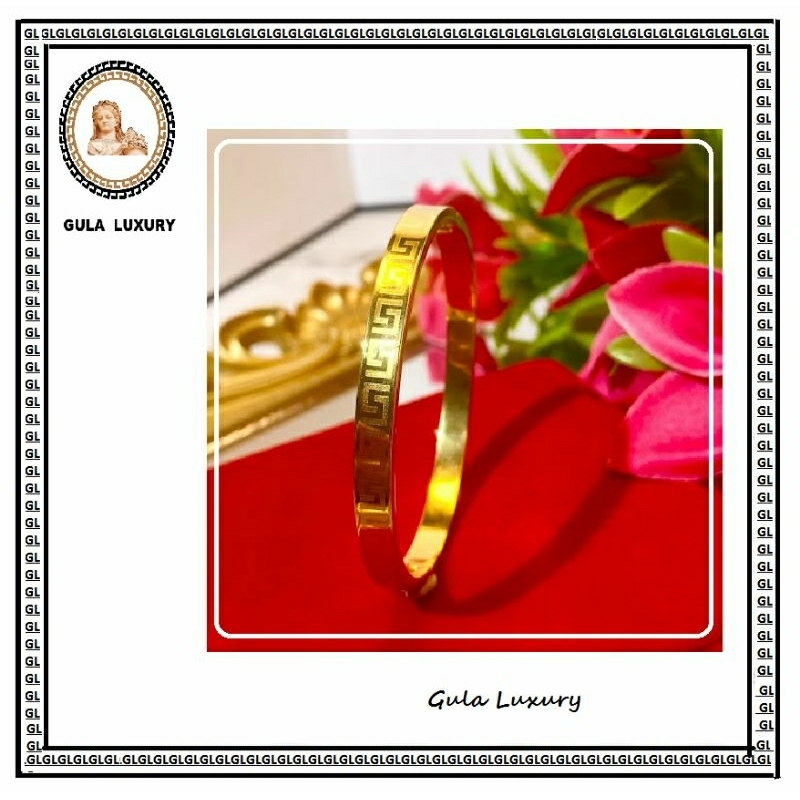 Versace Gold Bangle ( Versace Real Gold No Fading ) | Shopee Malaysia