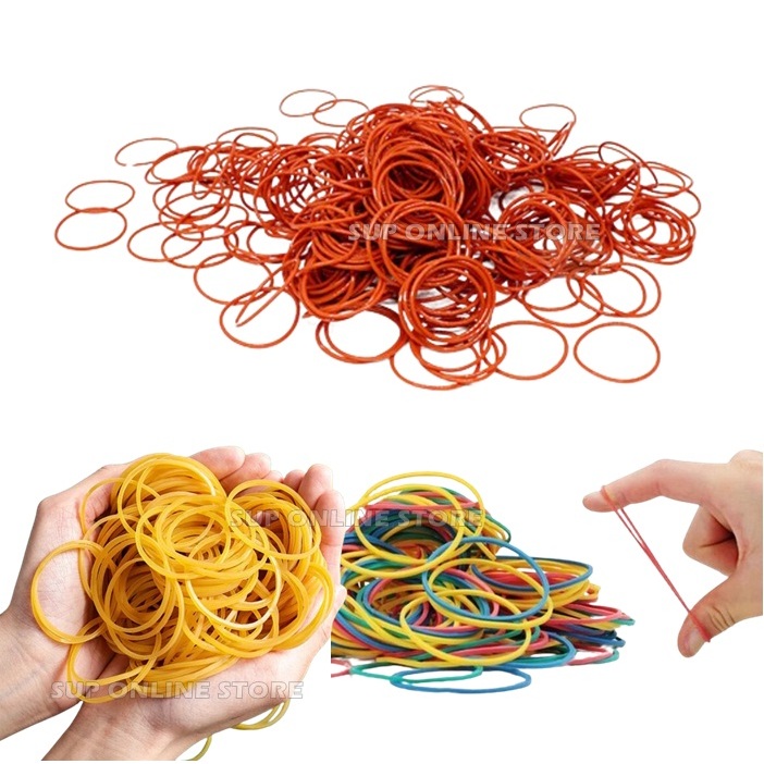 Rubber Band packed 500gm [ Orange/ Yellow ] 1½" / 1" - Mahakit Diamond ...