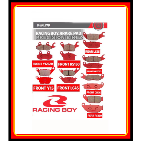 RCB E SERIES FRONT / REAR BRAKE PAD Y15ZR LC4S LC5S RG Y125 W125 Y16ZR ...