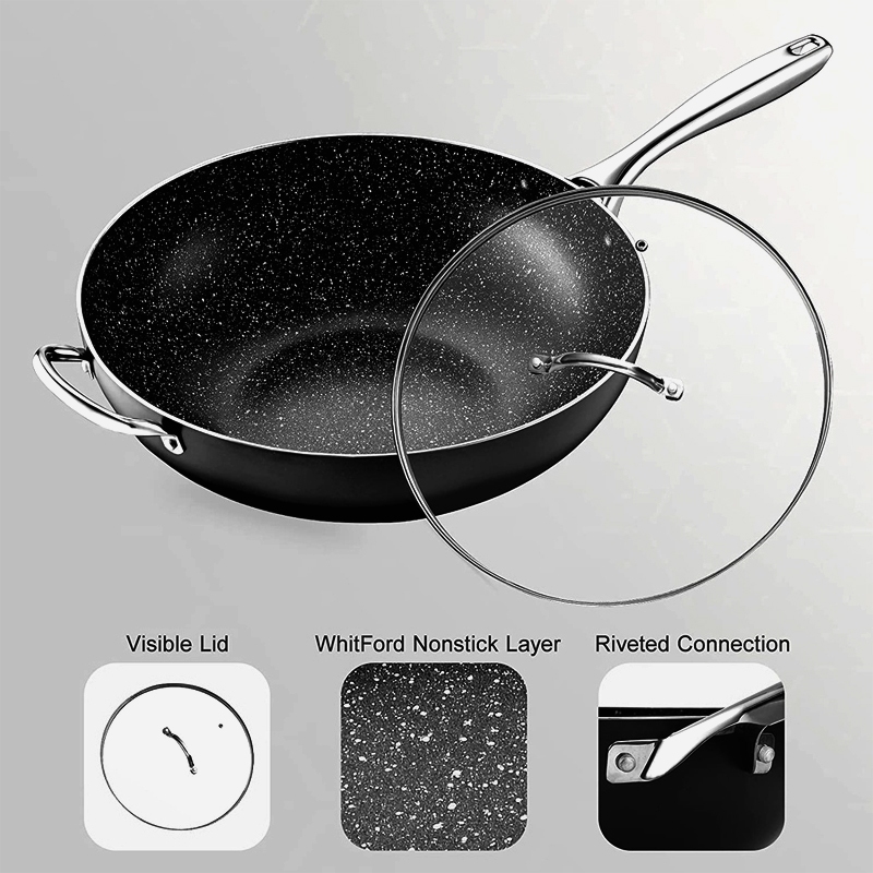 CSK ALUMINIUM WOK PAN C/W LID (34CM) | Shopee Malaysia