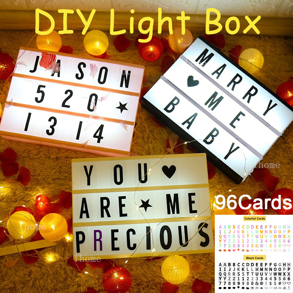 Led Box Light Box Message Box Letter Box Led Alphabet Light Cinema ...