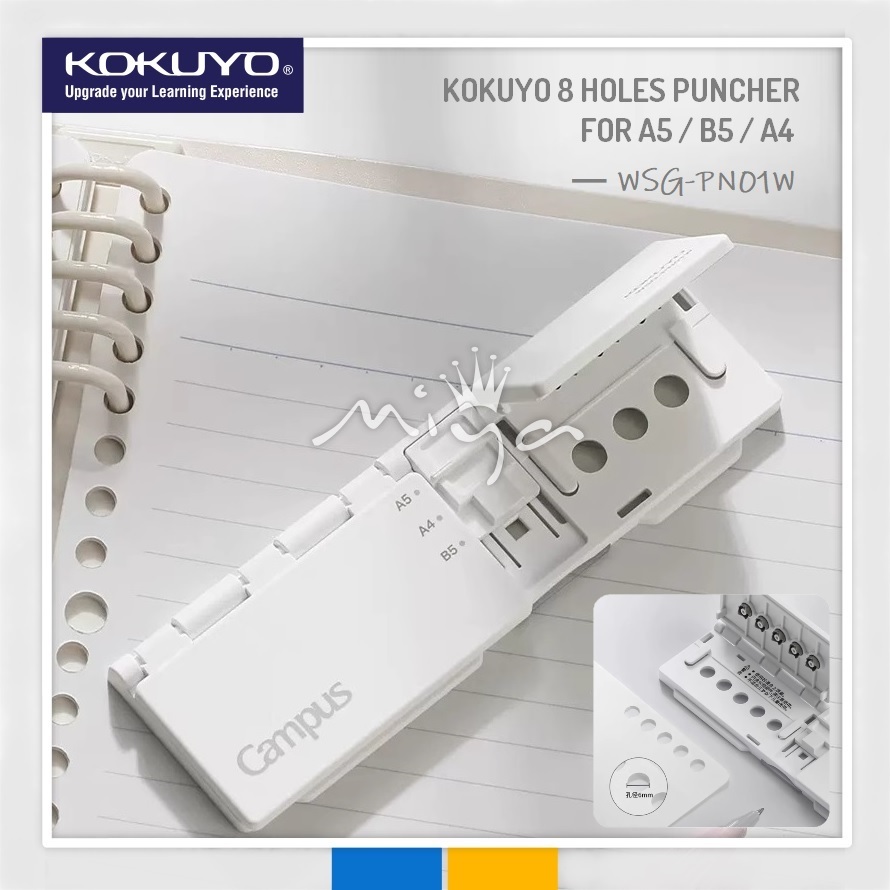 KOKUYO 8 HOLES PUNCHER FOR A5 / B5 / A4 | Shopee Malaysia