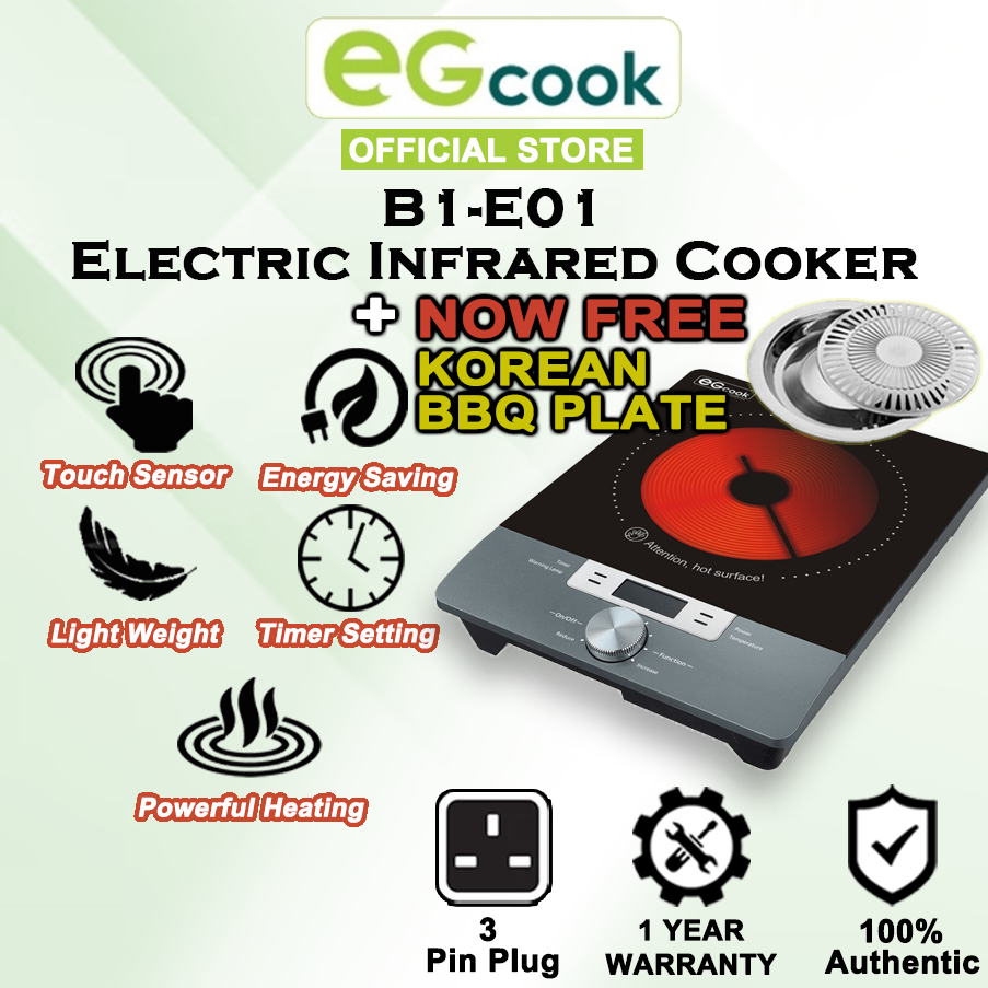 【Eurouk Cook】Multi-Functional Electric Infrared Cooker 2000W Dapur ...