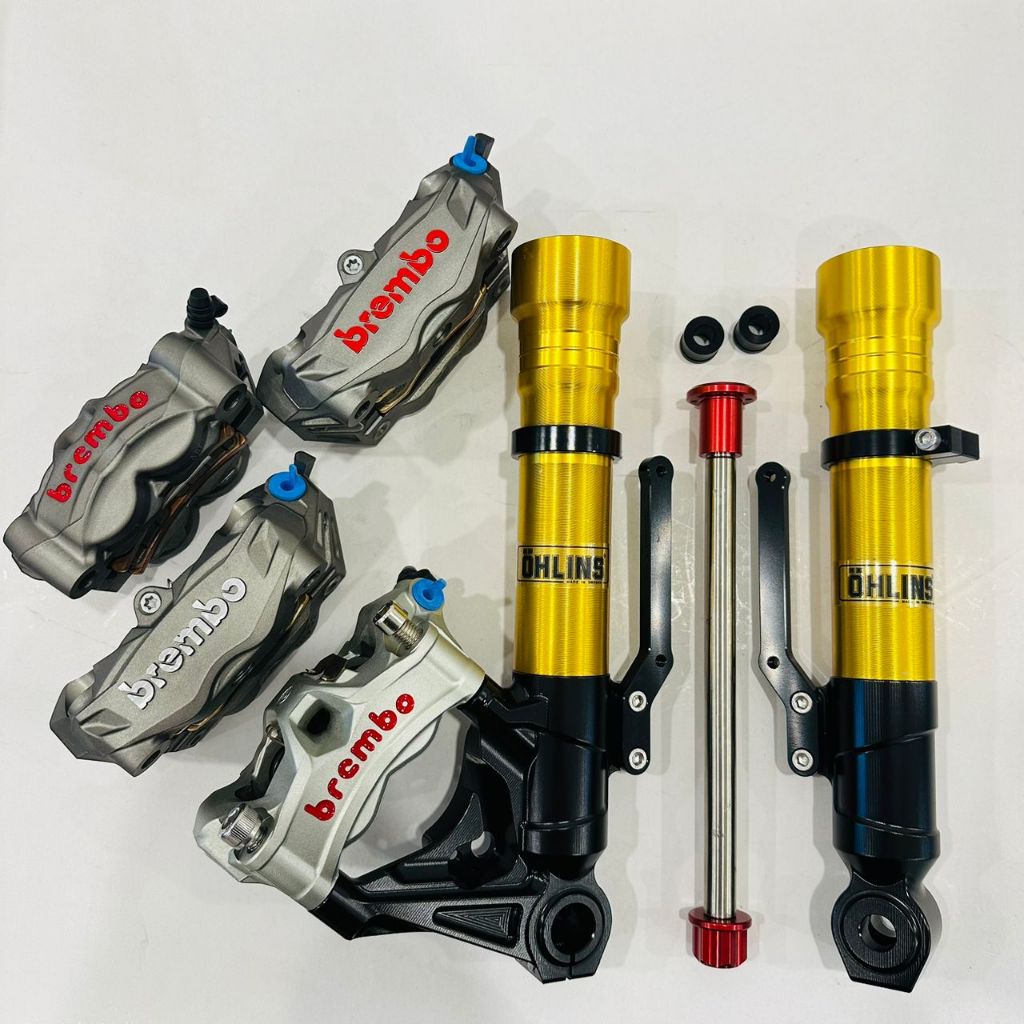 YAMAHA XMAX V1 V2 V3 OHLINS FORK COVER GOLD SIAP ORIGINAL CALIPER STYLEMA M3 M5 M50 K5 K50 PLUG ...