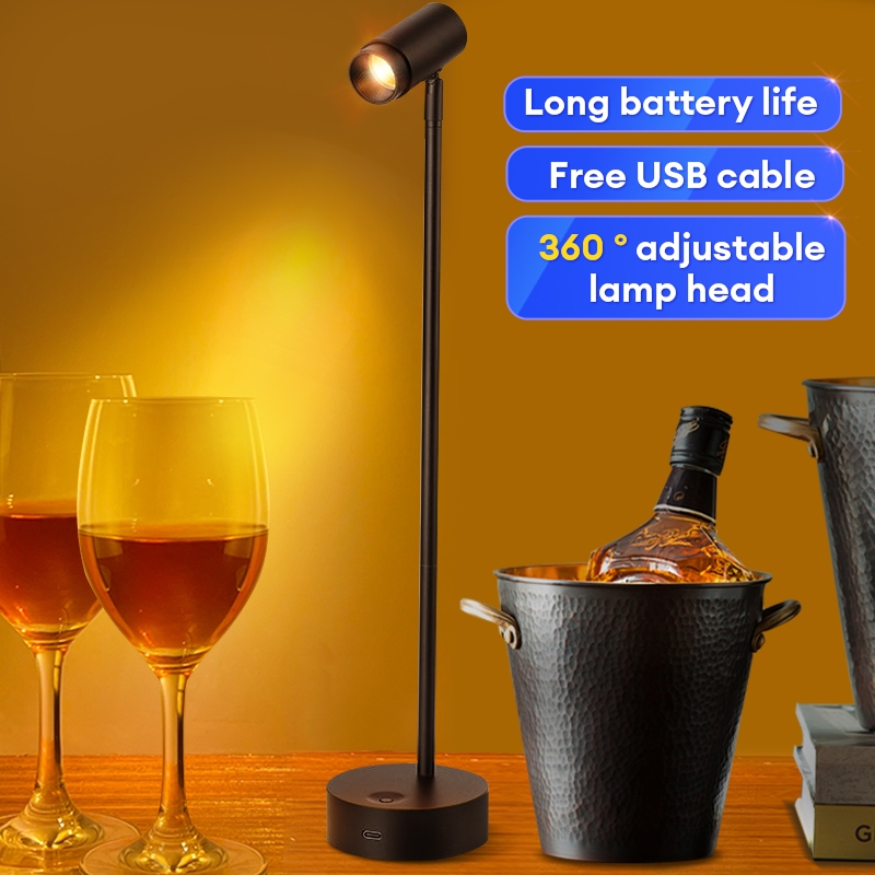 Hiberry LED Lampu Bar Table Lamp Cafe Bar Desk Lamp USB Rechargeable ...