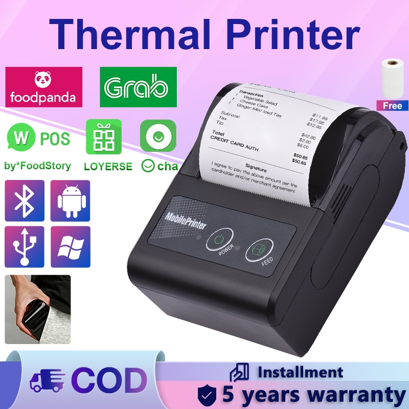 Thermal Printer Wireless Portable Printer Mini Bluetooth For Phone ...