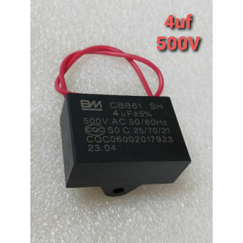 CBB61 CAPACITOR BM 4UF 500VAC KIPAS SILING KAPASITOR (for Stand Fan ...