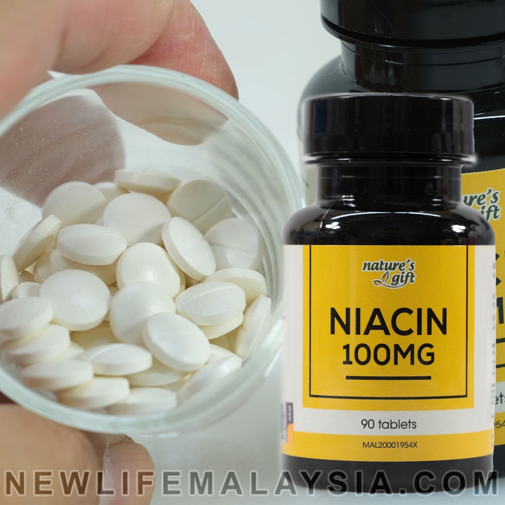 Niacin Vitamin B3 Supplement - 90 Tablets, Supports Circulation, Skin ...