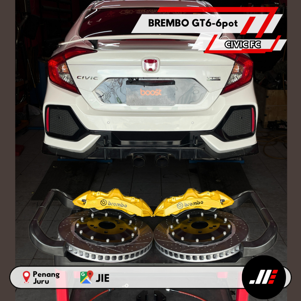 Civic FC Brembo Gt6 6pot Big Brake Kit | Shopee Malaysia