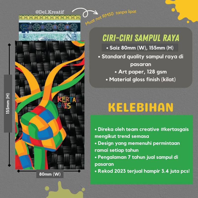 SAMPUL RAYA VIRAL 2024 10PCS | Shopee Malaysia