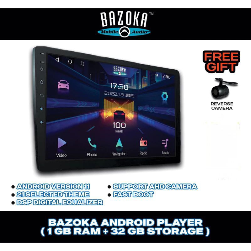 BAZOKA Car Android Player 9" & 10" inch (1Gb Ram+32Gb) Quad Core Car ...