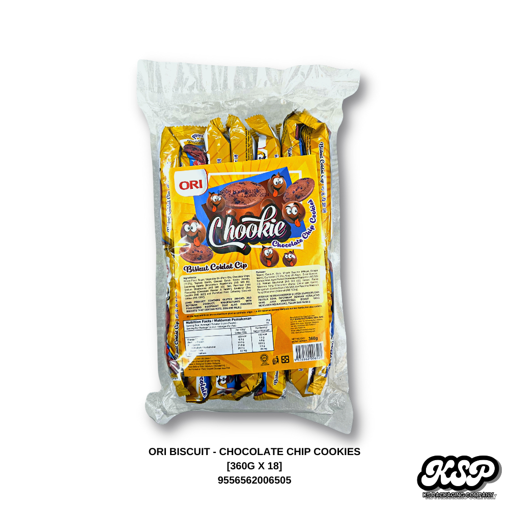 26g x 14pcs ORI Brand Chocolate Chip Cookies Biskut Coklat Cip Halal ...