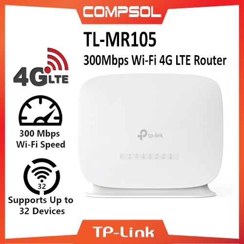 TP-Link TL-MR105 300Mbps Wi-Fi 4G LTE Router | Shopee Malaysia