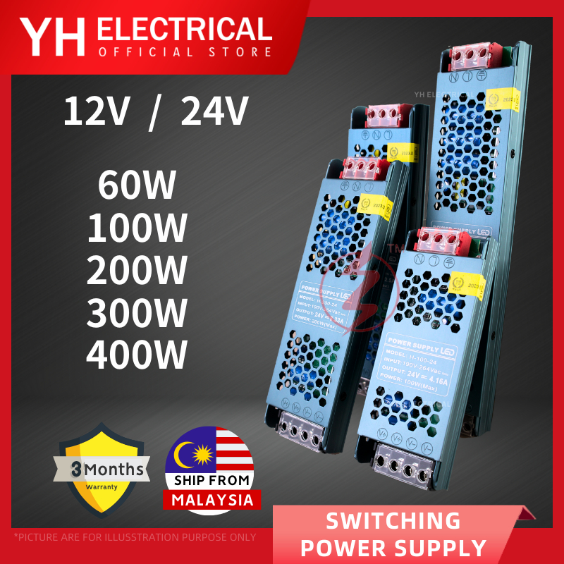 Power Supply AC110V-240V TO DC12V 24V 60W 100W 200W 300W 400W Switching Transformers Led Driver ...