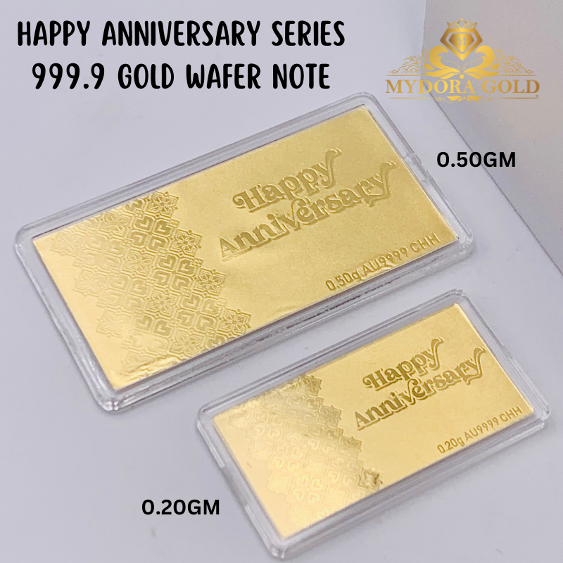 MYDORA Happy Anniversary Series | 999.9 Gold Wafer Note | Shopee Malaysia
