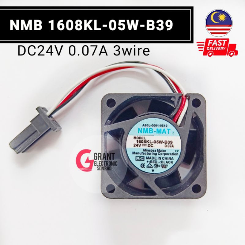 NMB 1608KL-05W-B39 DC24V 0.07A 3wire Fan Kipas cooling | Shopee Malaysia