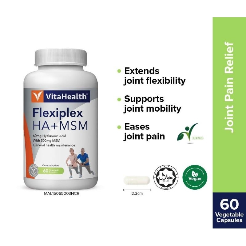 VitaHealth Flexiplex HA+MSM VegiCaps 60s/2x60's (Exp:1/2027) | Shopee ...