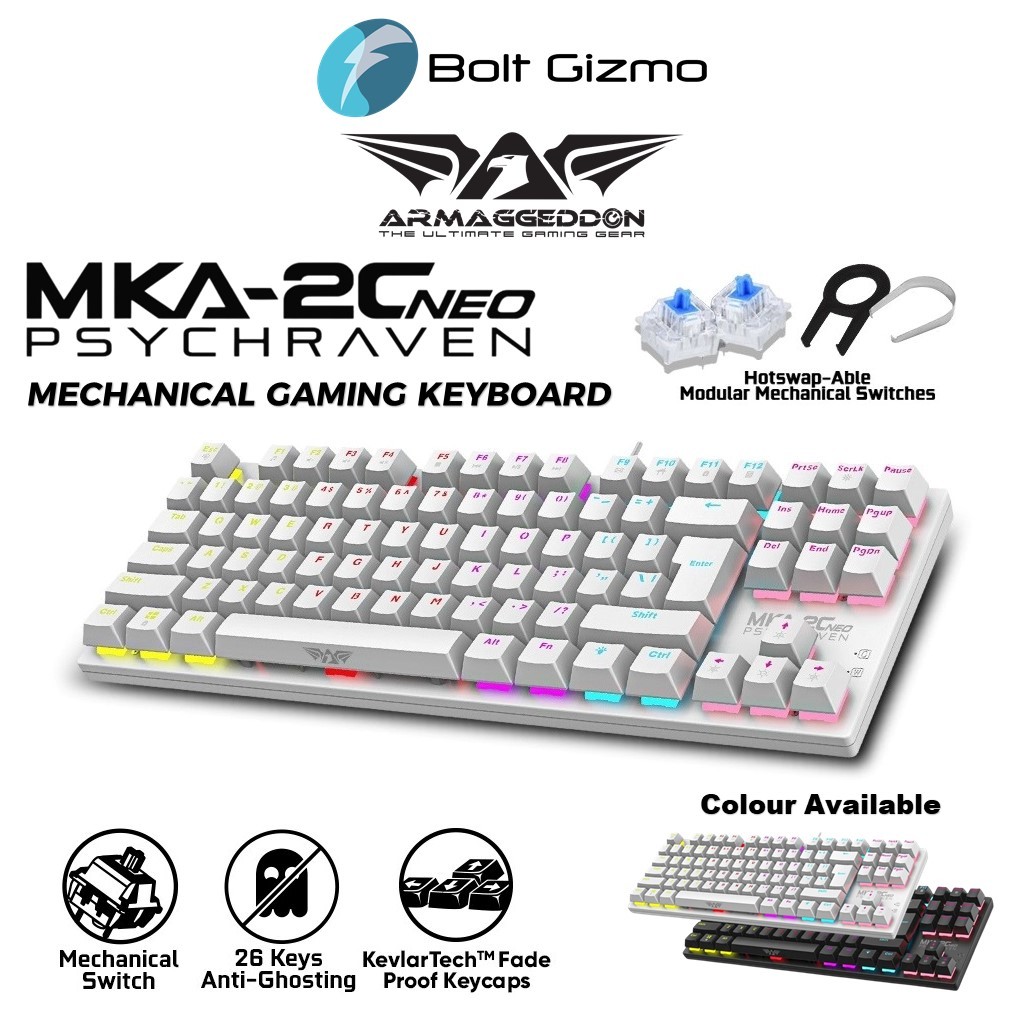 Armaggeddon MKA-2C NEO Psychraven Mechanical Gaming Keyboard 12 ...