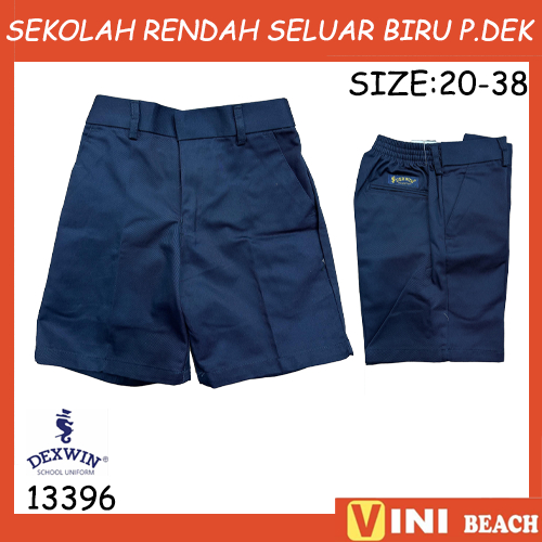 DEXWIN SEKOLAH RENDAH SELUAR PENDEK BIRU (KAIN COTTON) | Shopee Malaysia